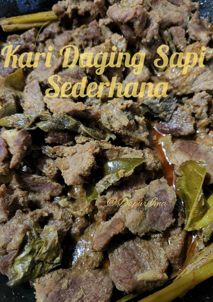 Resep Kari Daging Sapi Sederhana oleh Dapur Ima - Cookpad