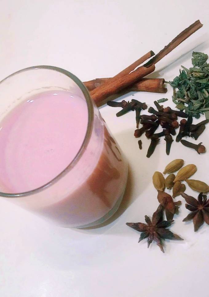 Resep Kashmiri Pink Noon Chai (Teh Pink khas Kashmir) oleh Elia S ...