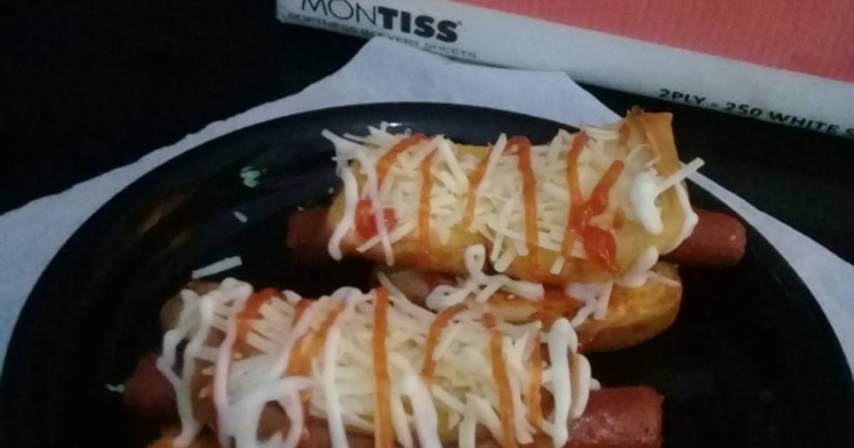 32 resep hamburger roti tawar sosis enak dan mudah - Cookpad