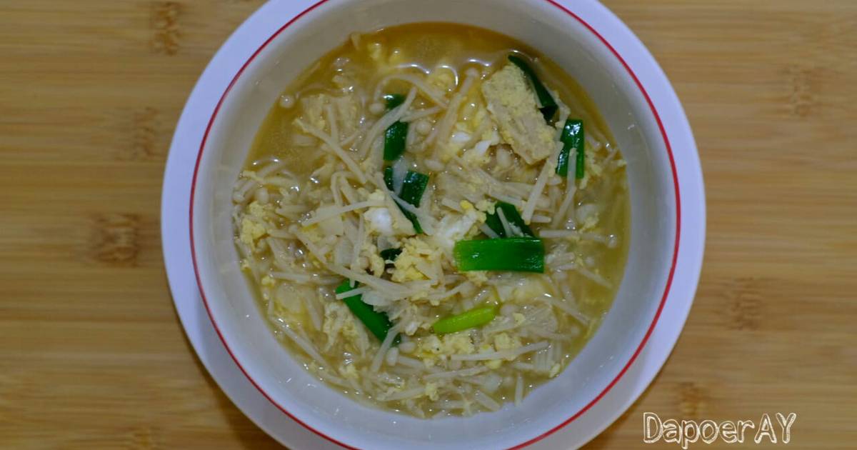 Resep Sup Enoki + Jamur Aroma Bawang Putih oleh Dapoer_AY - Cookpad