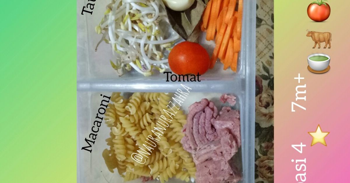 Resep mpasi makaroni 7bln rumahan enak dan mudah - Cookpad