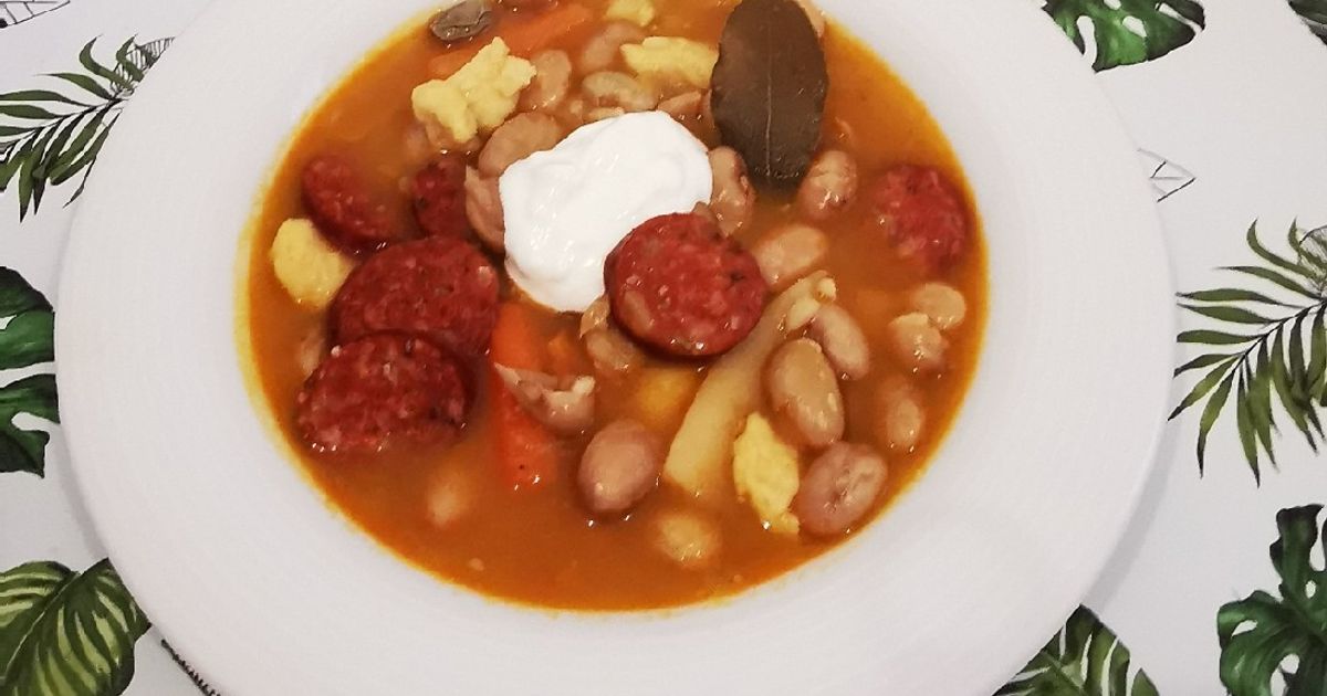 Kolbászos Fejtett Bableves Galuskával | Lukácsné Kövesdi Ilona Kikili ...