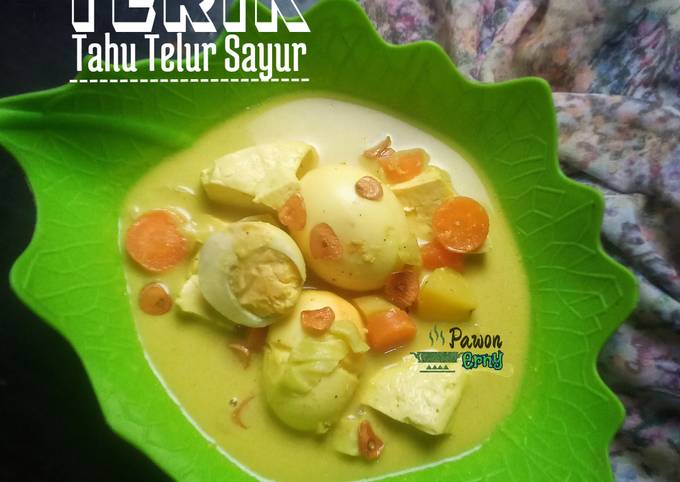 Resep Terik Tahu Telur Sayur oleh Erny Sulistyowati (Pawon Erny) - Cookpad