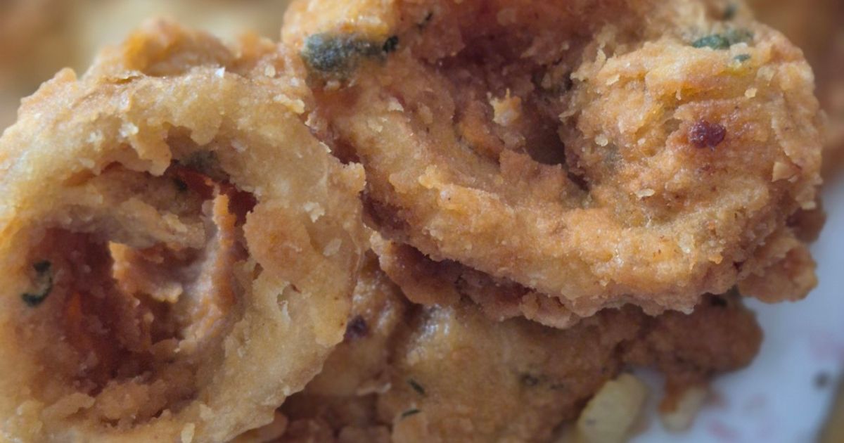 Rabas Tiernizadas Fritas Convencional, Con Papas Y Batatas Con Hierbas ...