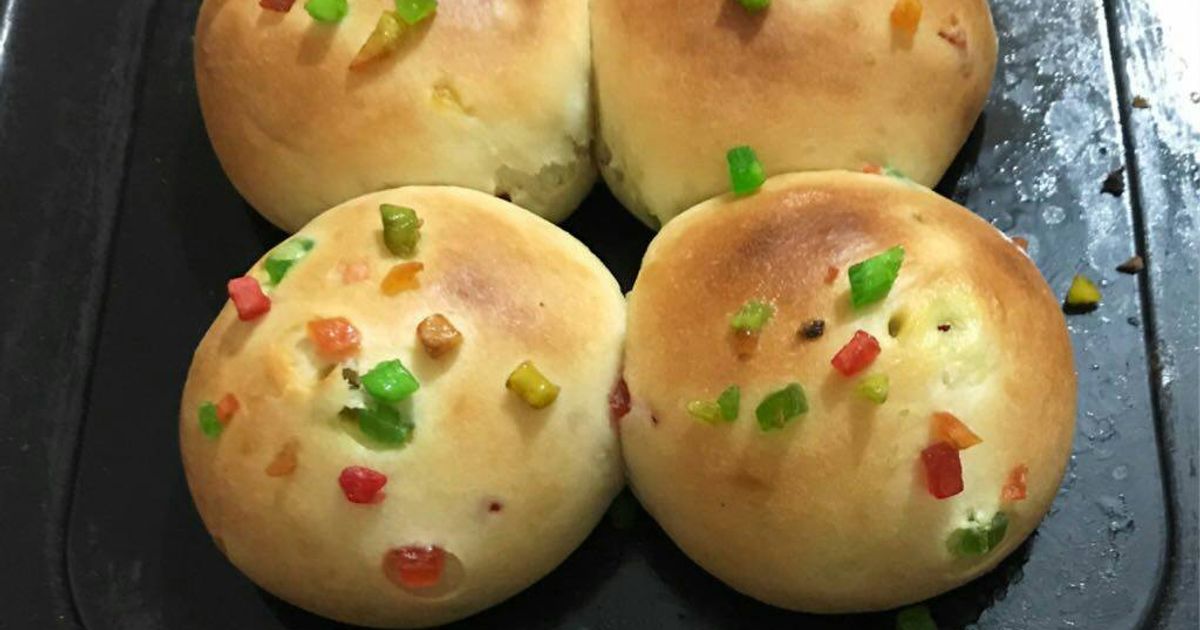 Tutti Frutti Bun Recipe by payaljain - Cookpad