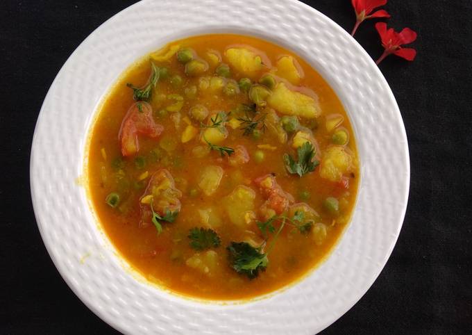 Allu matar ki sabji Recipe by Chhaya Raghuvanshi - Cookpad