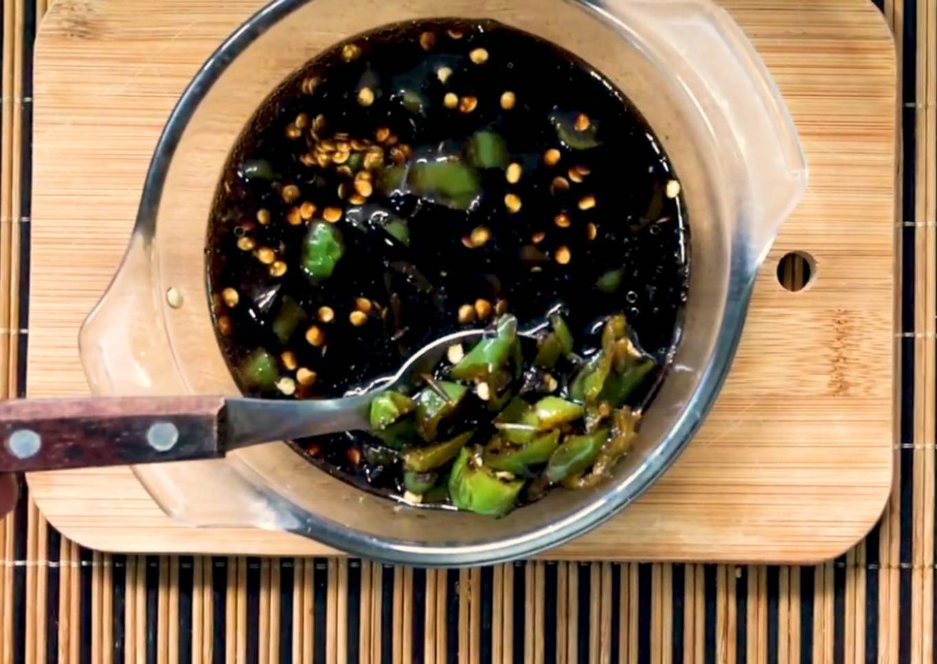 Soya Con Chiles Toreados Ponzu A La Mexicana
