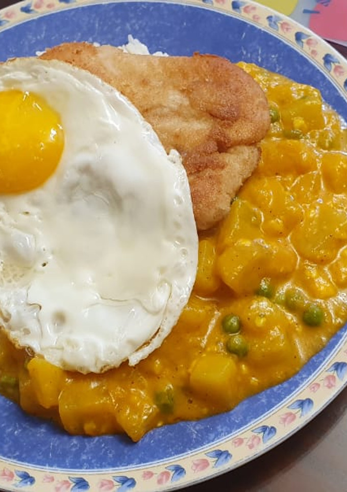 Locro De Zapallo Con Milanesa Y Huevo Frito Receta de Elita3107- Cookpad