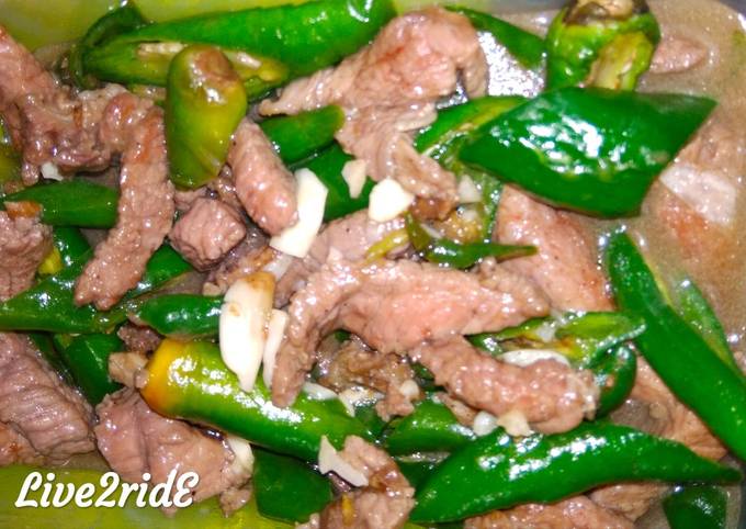 Resep Daging Cah Cabe Hijau oleh Iqbal Banoe - Cookpad