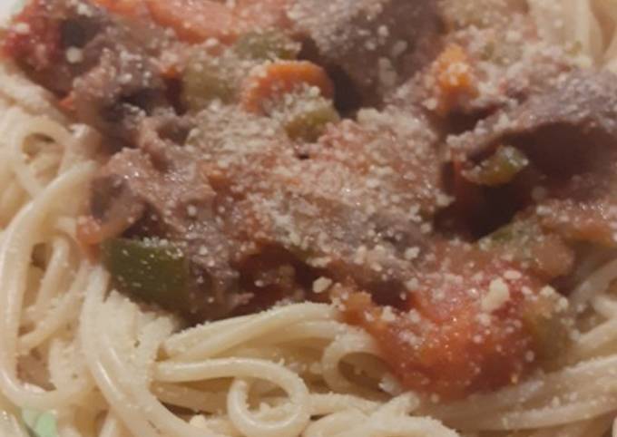 Espaguetis con Estofado de Carne a la Natalia! Receta de Natalia ...