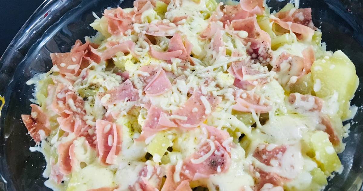 Papa gratinada con jamon - 35 recetas caseras- Cookpad