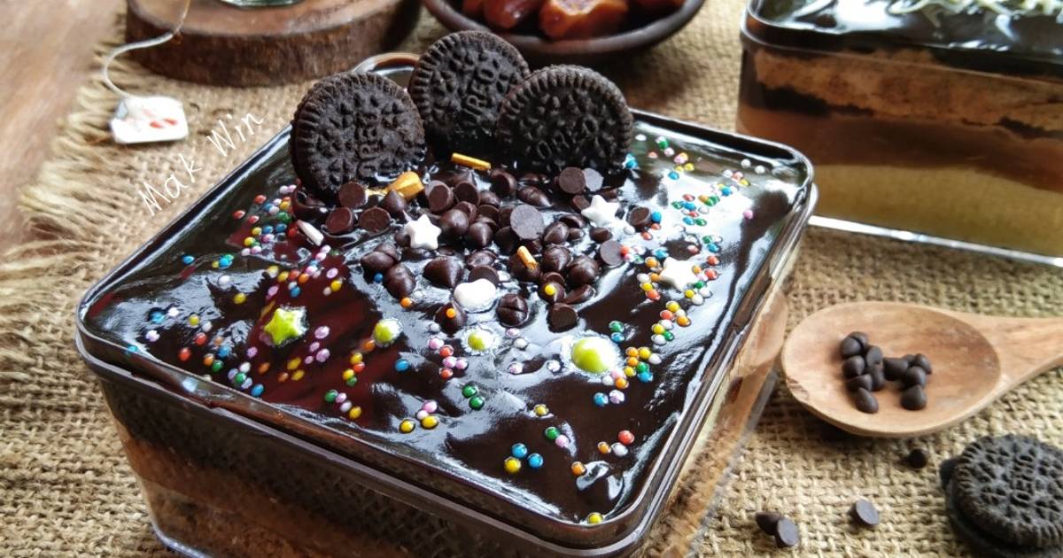 Resep Dessert Box kurma coklat tanpa terigu oleh Mak Win - Cookpad