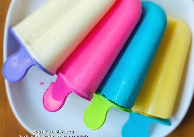 Resipi Popsicles Merdeka 2020 oleh Sesimple Loralin - Cookpad