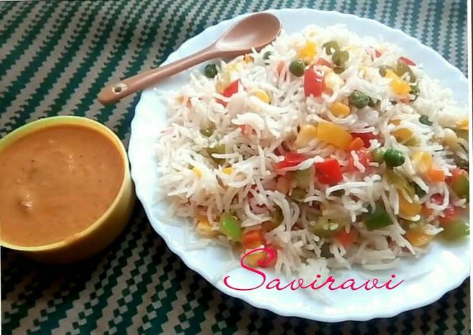 Bell Pepper Fried Rice Recipe by Savitha Ravi - Cookpad