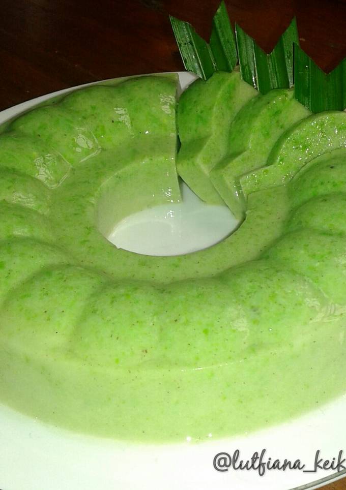 Resep Puding tape ketan hijau oleh Lina Lutfiana - Cookpad