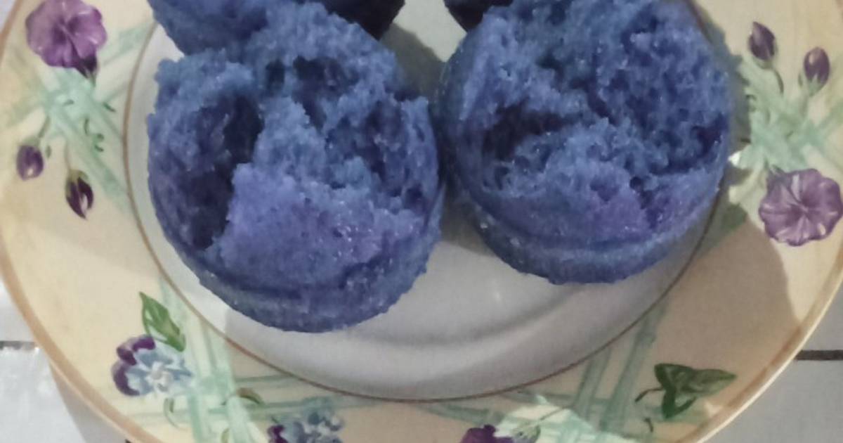 Resep Kue mangkok bunga telang oleh Ira Zakiah - Cookpad