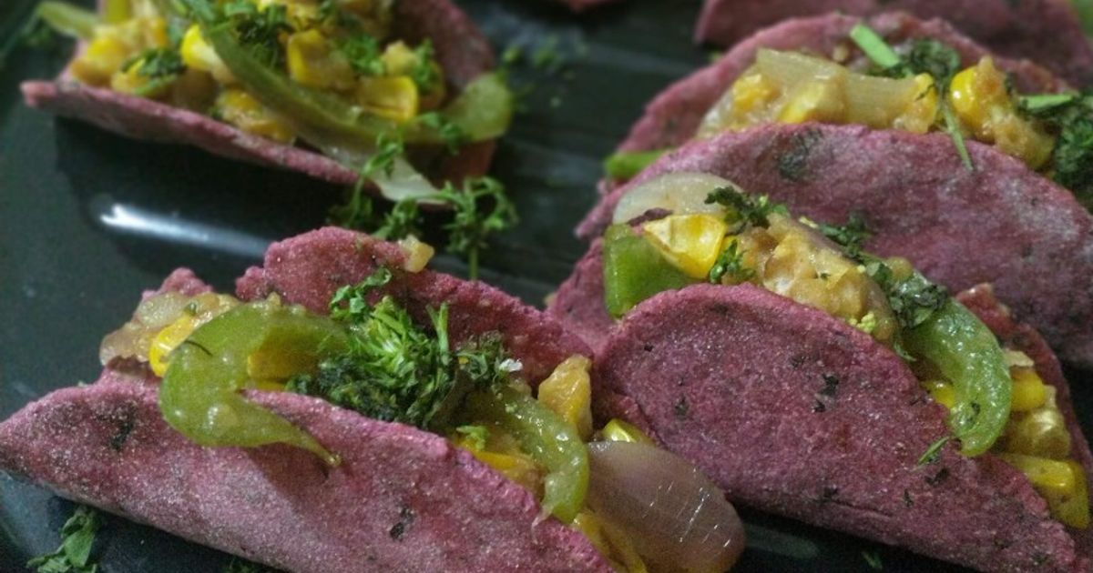 Beetroot Chapati Tacos With Sweet Corn Recipe by Soumya Pai - Cookpad