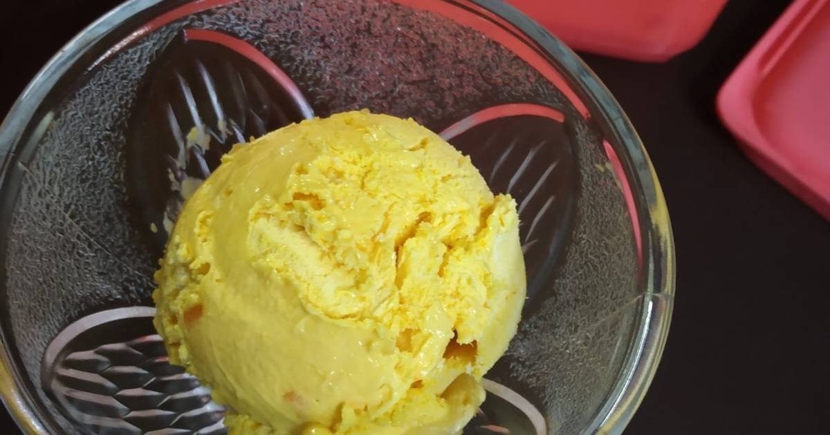 Easy mango ice-cream Recipe by Asiyah Naveed Roghay - Cookpad