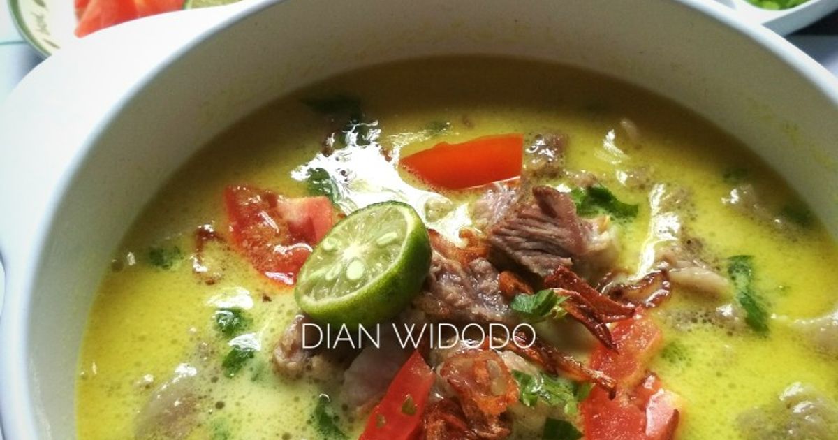 Resep Soto Daging Kuah Santan oleh Dian Widodo - Cookpad