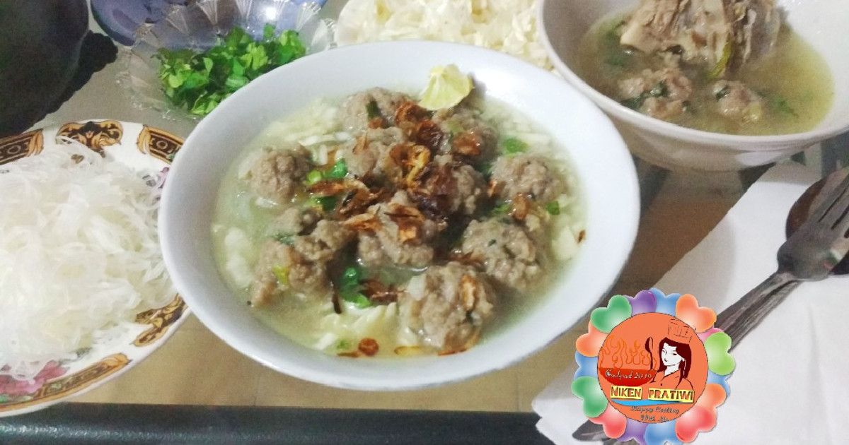 Resep Bakso Urat Kuah Tulang Tanpa Agar2 Dan Gelatin 🍜 No Bake oleh ...