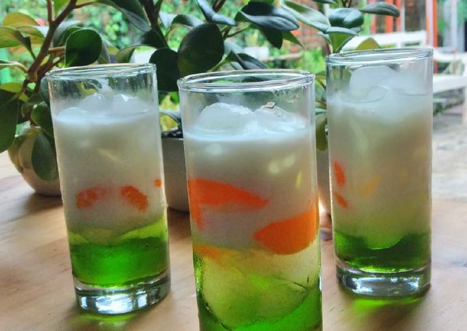 Resep Es sirup Jeruk Susu oleh Ria Mamanya Tata - Cookpad