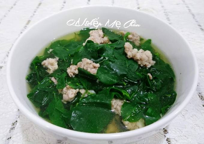 Cách Làm Món Canh rau ngót nấu thịt băm của QUÂN NGUYỄN - Cookpad