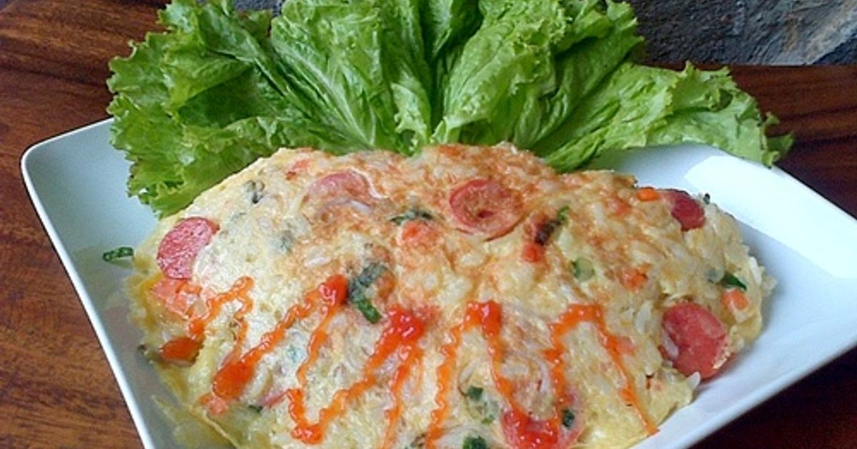 Resep Omelette Nasi Sarapan/Bekal Anak oleh dapurVY - Cookpad