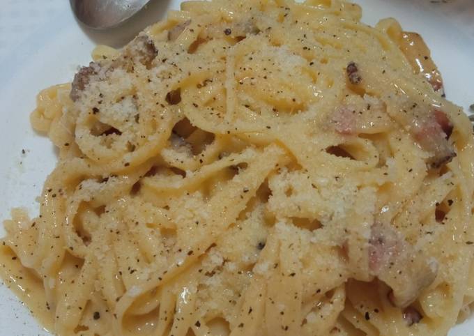 Spaghetti a la carbonara. Auténtica receta italiana Receta de Javier ... Spaghetti a la carbonara. Auténtica receta italiana Receta de Javier ...