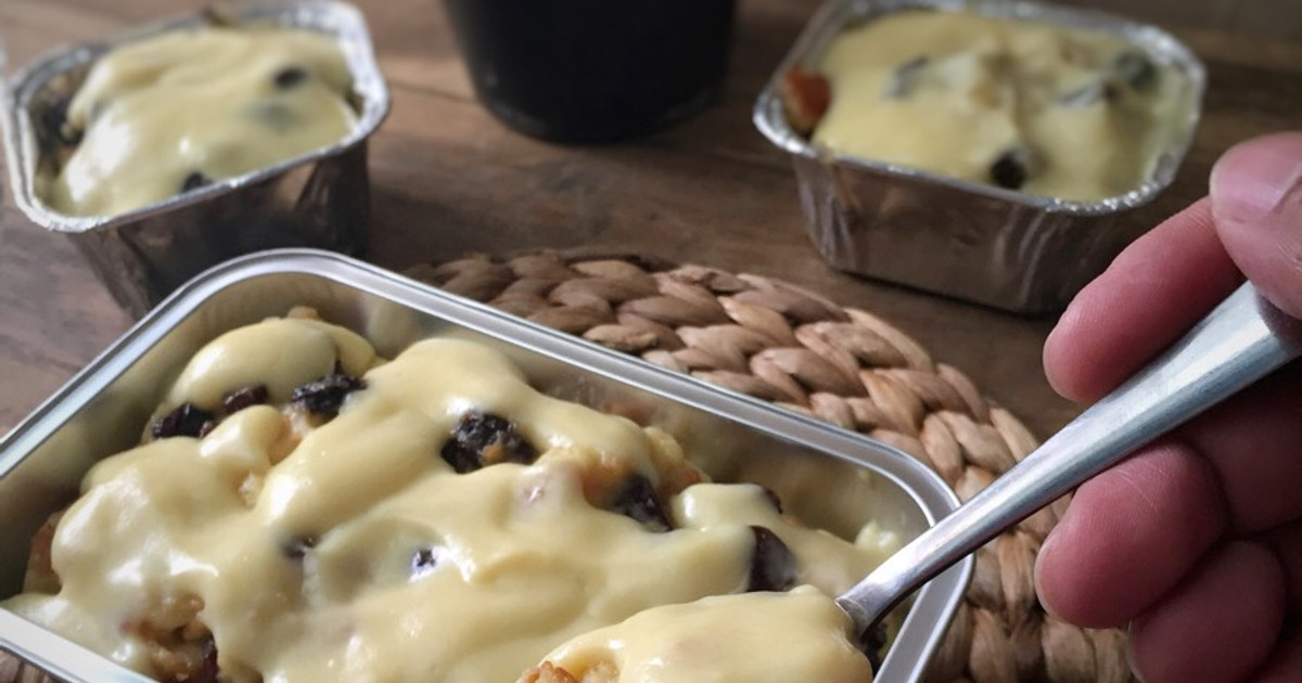 Resep Puding Roti Sauce Vanilla Custard oleh Chika Soepandi - Cookpad