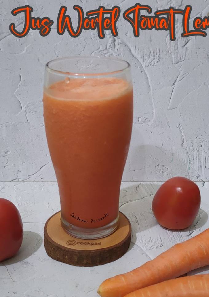 Resep 379. Jus Wortel Tomat Lemon oleh Santhywi Priyanto - Cookpad