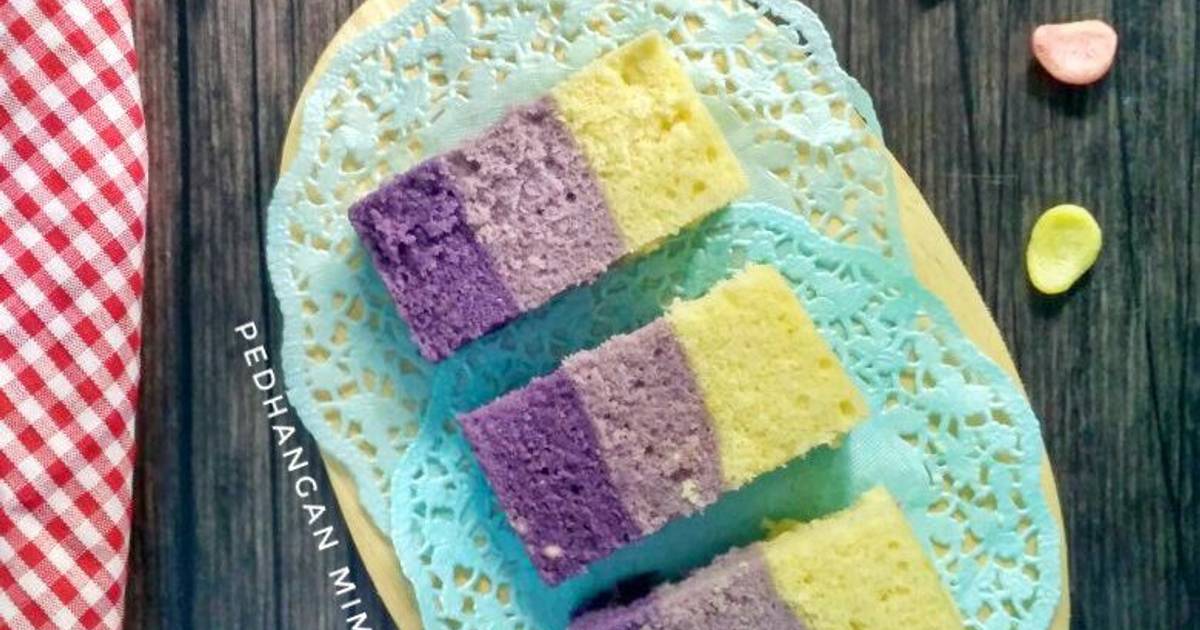 Resep Bolu Kukus Lapis Taro oleh ^Pedhangan Mimih^ - Cookpad