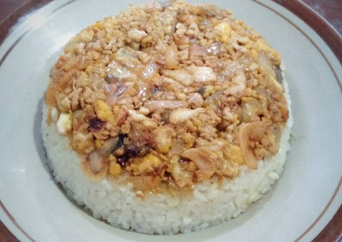 Resep Nasi Tim Telur oleh wandha prayuda - Cookpad