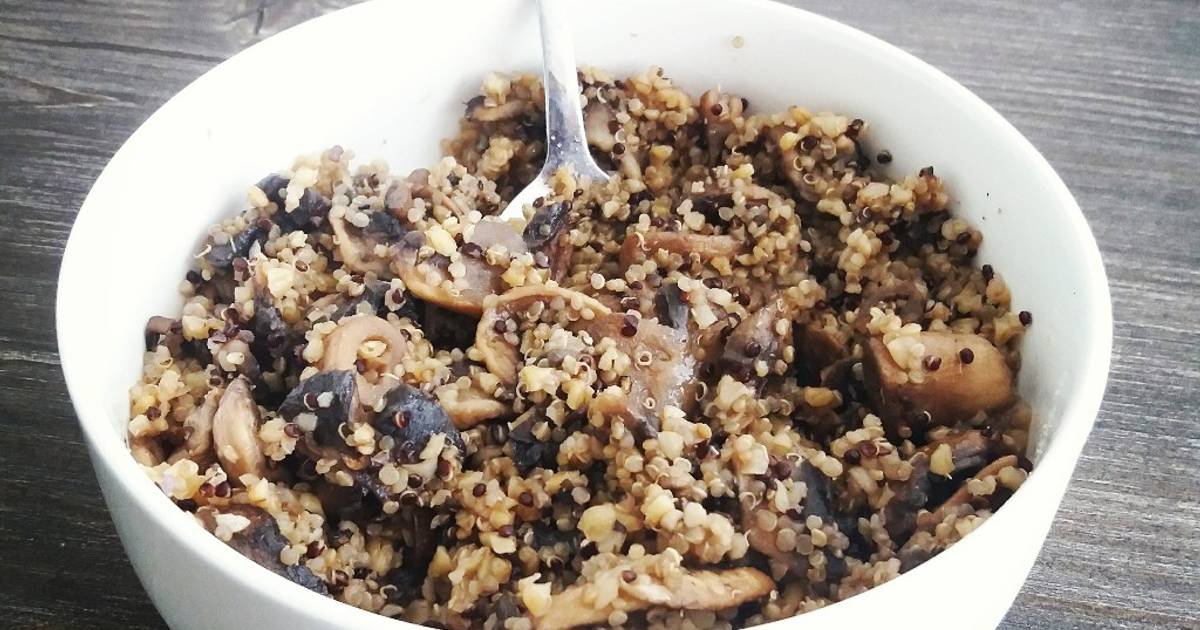 Σκορδάτα μανιτάρια με πλιγούρι και κινόα συνταγή από τον/την the vegan ...
