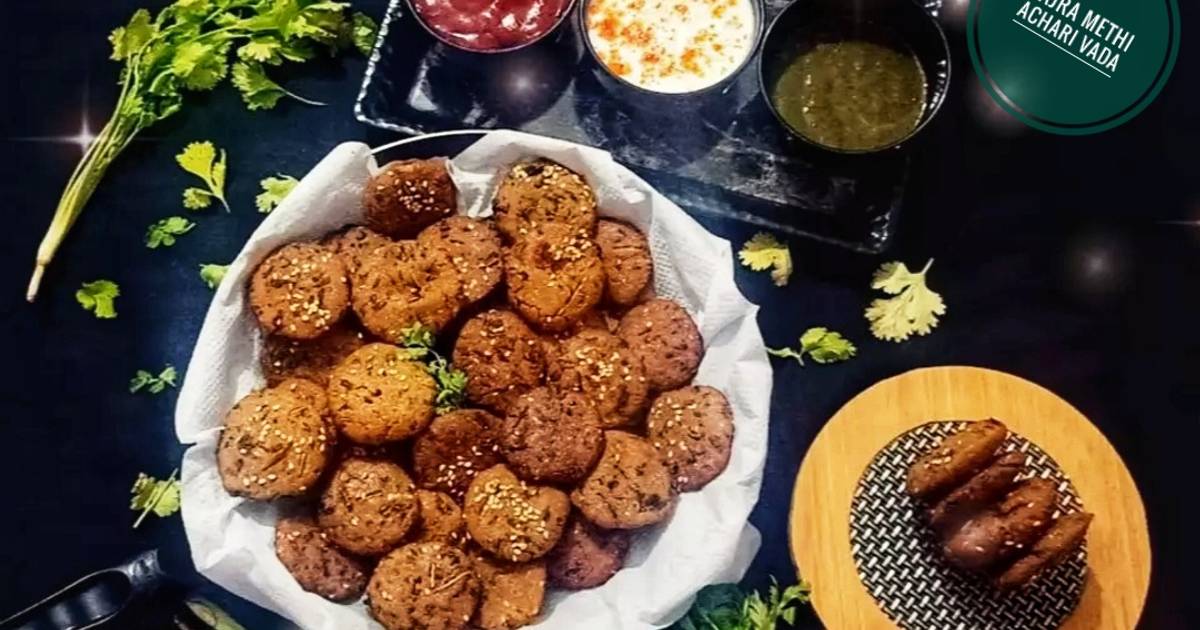 Bajra Methi Achari Vada Recipe by Daxa Parmar - Cookpad
