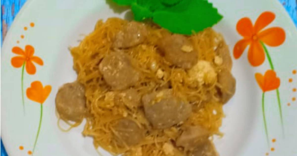 Resep Bihun goreng baso💚💛💜 oleh Bubu Muthia - Cookpad