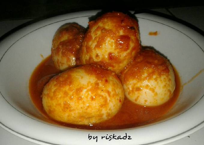 Resep Telur Balado oleh Riskadz - Cookpad