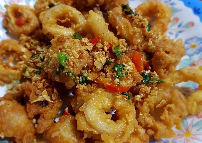 Resep Cumi goreng cabe garam oleh Deydee - Cookpad