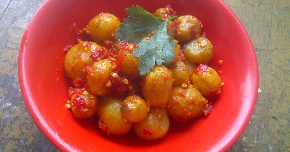 Resep Balado kentang baby/balado baby potato oleh Mamah Afghan - Cookpad