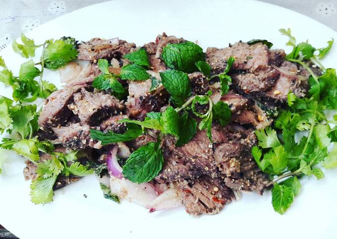 Resep Nam Tok a.k.a Thai Beef Salad a.k.a Waterfall Beef oleh Yanti Sri ...