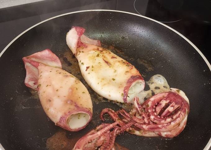 Calamar a la plancha Receta de Blanca- Cookpad