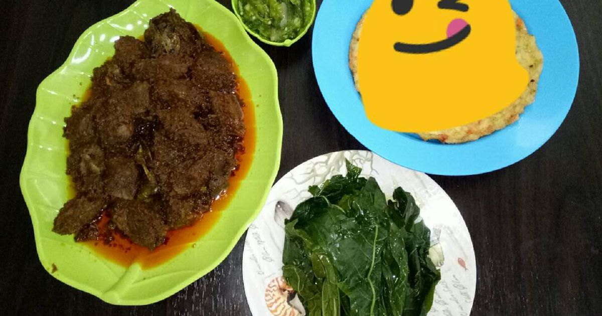 Resep Rendang Sapi Empuk+Sambal Cabe Ijo oleh Isworo Rini - Cookpad
