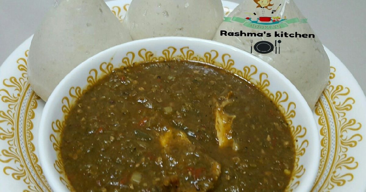 Tuwon Semovita Da Miyar Kubewa Danya Recipe by Rashma's kitchen - Cookpad