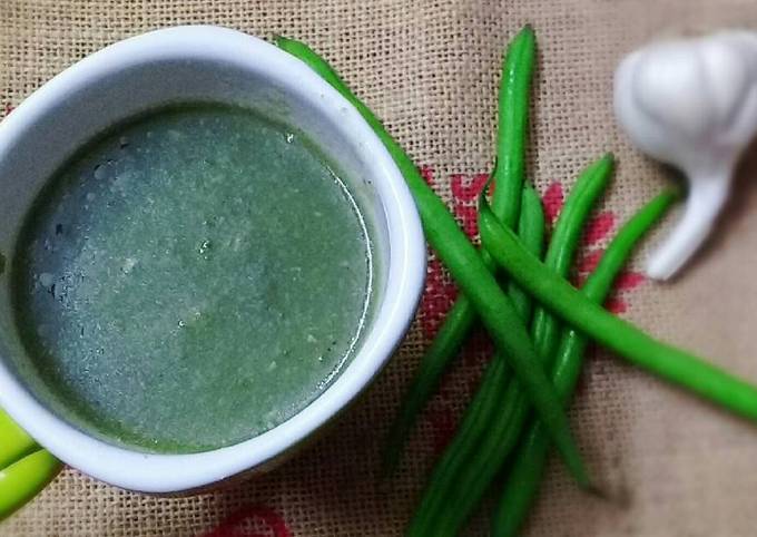 Bottle gourd beans with garlic soup Recipe by Bhavna Mittal Panagar ...