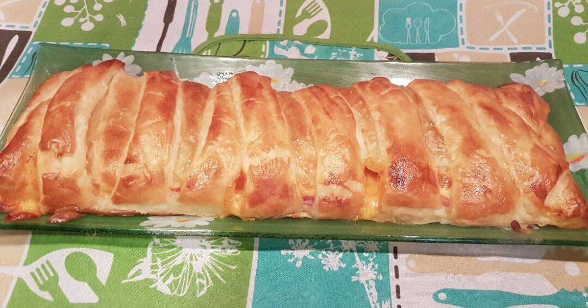 Trenza de hojaldre de jamón y queso Receta de carmen navarro izquierdo ...