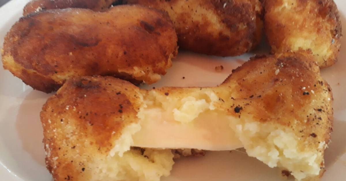 Bombas de papas y bastones de queso - 2 recetas caseras- Cookpad