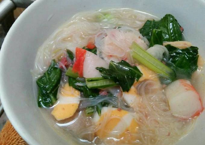 Resep Bihun jagung kuah untuk diet oleh Mrs Rieska - Cookpad