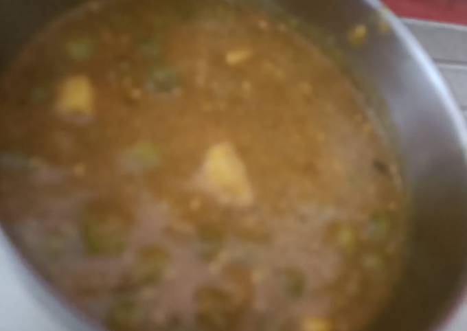 Matar paneer Recipe by Saanvi Singhal - Cookpad