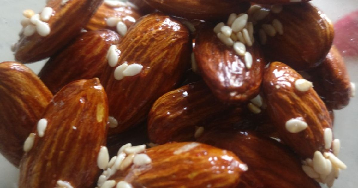 Honey Sesame Almonds Recipe by Shilpa nahar - Cookpad