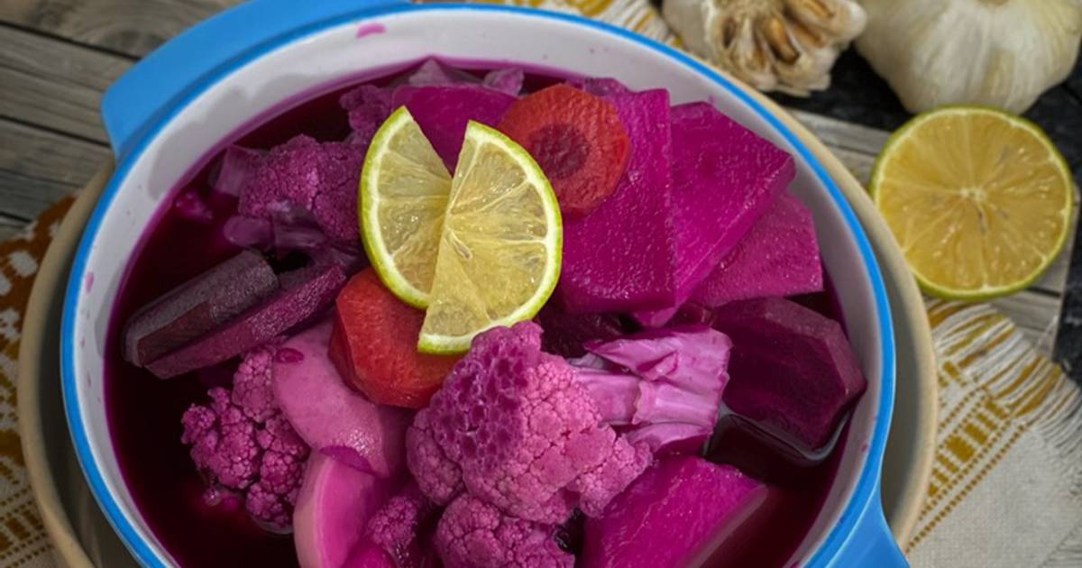 طريقة عمل مخلل اللفت والشمندر على اصولها بطريقة سهلة وسريعة من rana.f ...