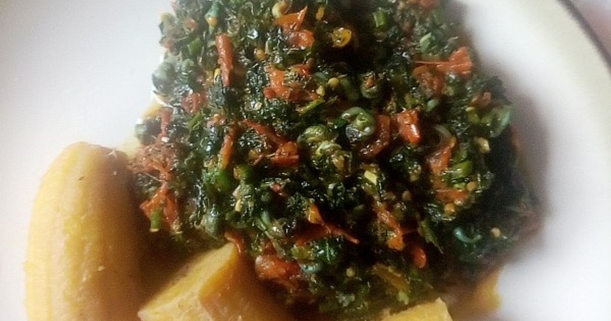 Boiled Unripe Plantain With Veg Sauce Recipe by Hopeiphie - Cookpad